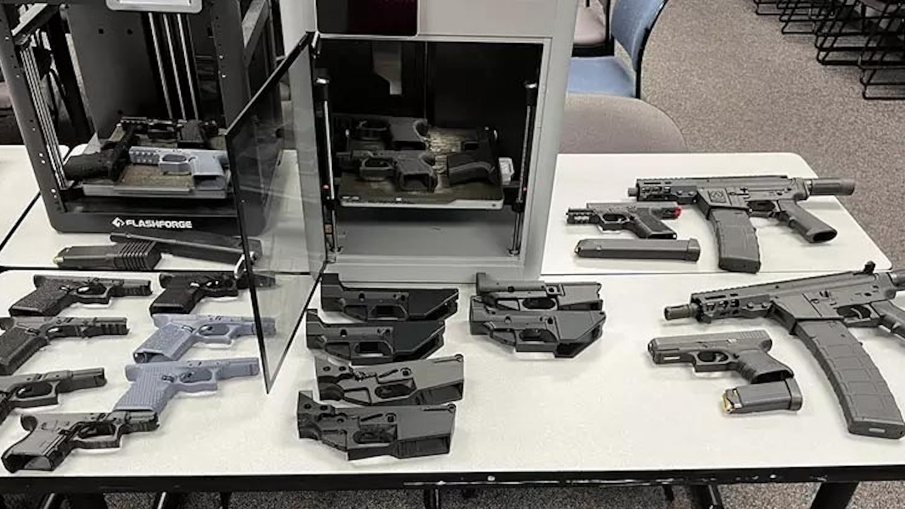 Over 2 dozen 3D printed ghost guns seized from teen's bedroom: DA