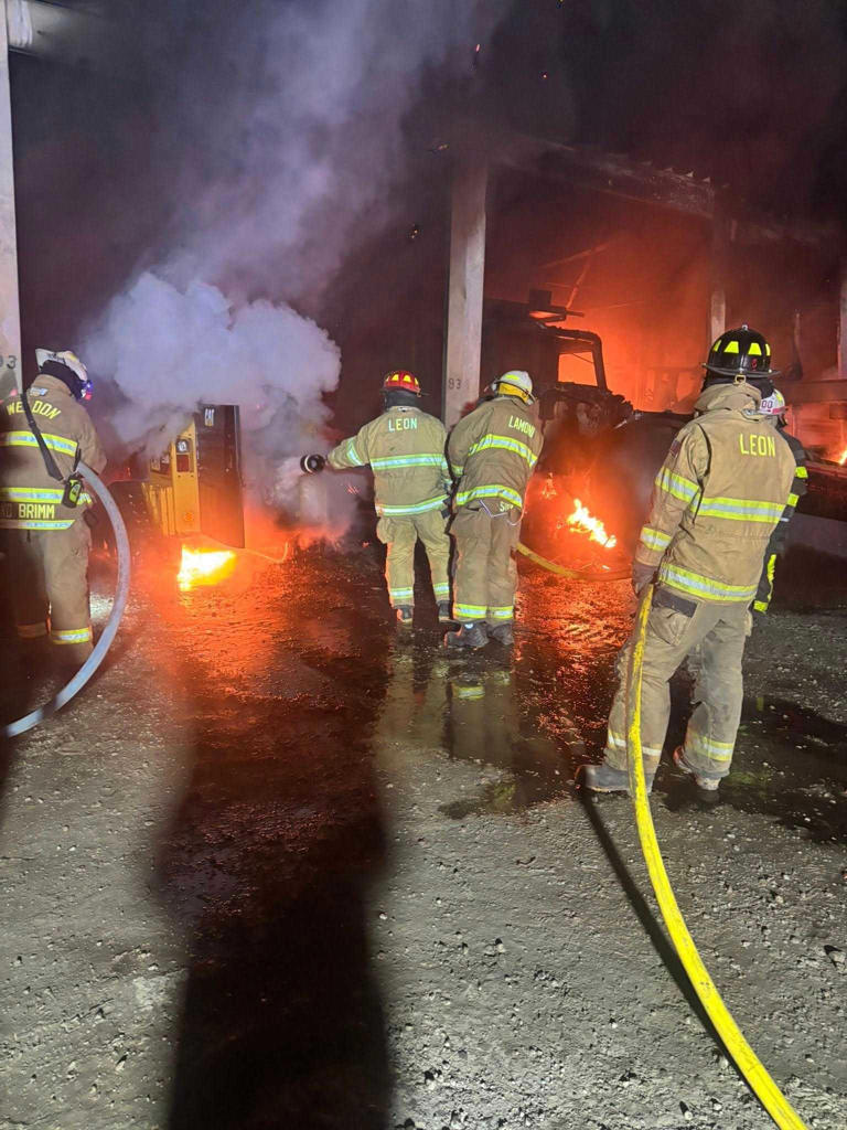 Public works vehicles destroyed in Decatur County fire
