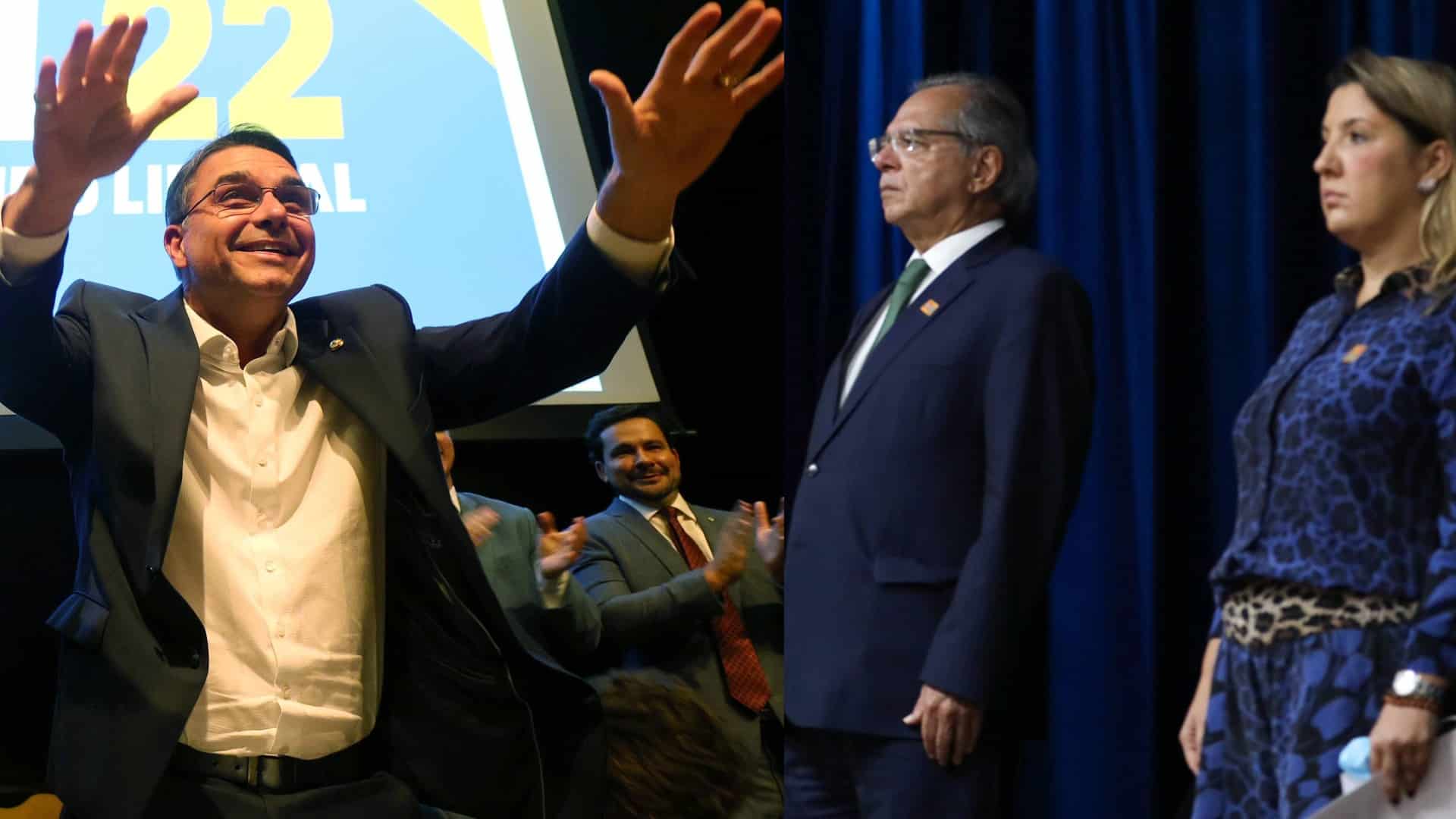 Flávio Bolsonaro coloca “Paulo Guedes de saias” na campanha para ganhar ...