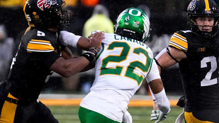 Jadon Canady displays his speed at the NFL Combine