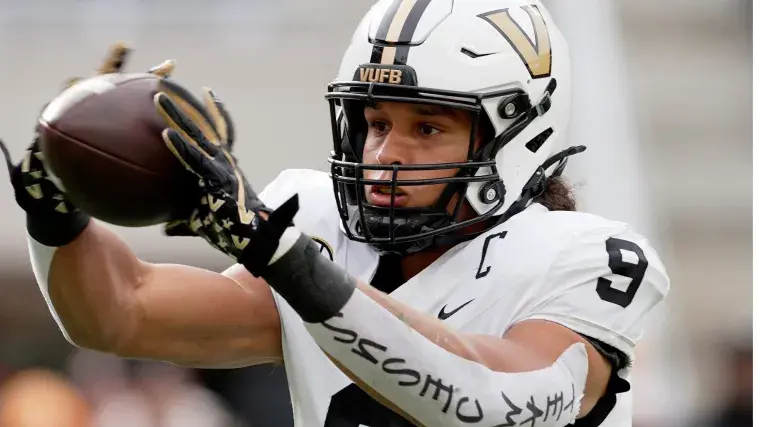 Eli Stowers NFL combine results: Vanderbilt TE sets broad jump record ...