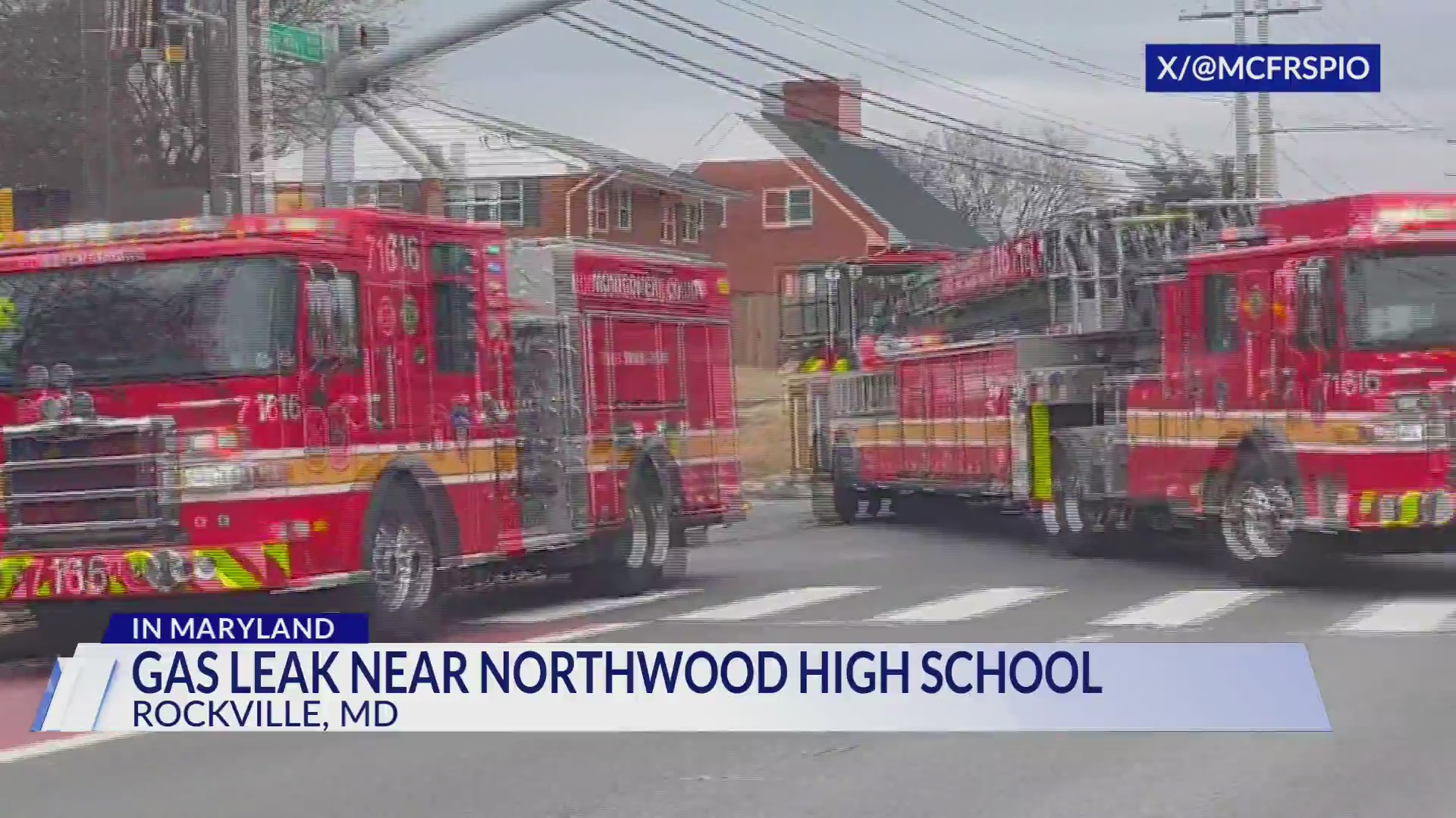 Gas leak near high school in Rockville