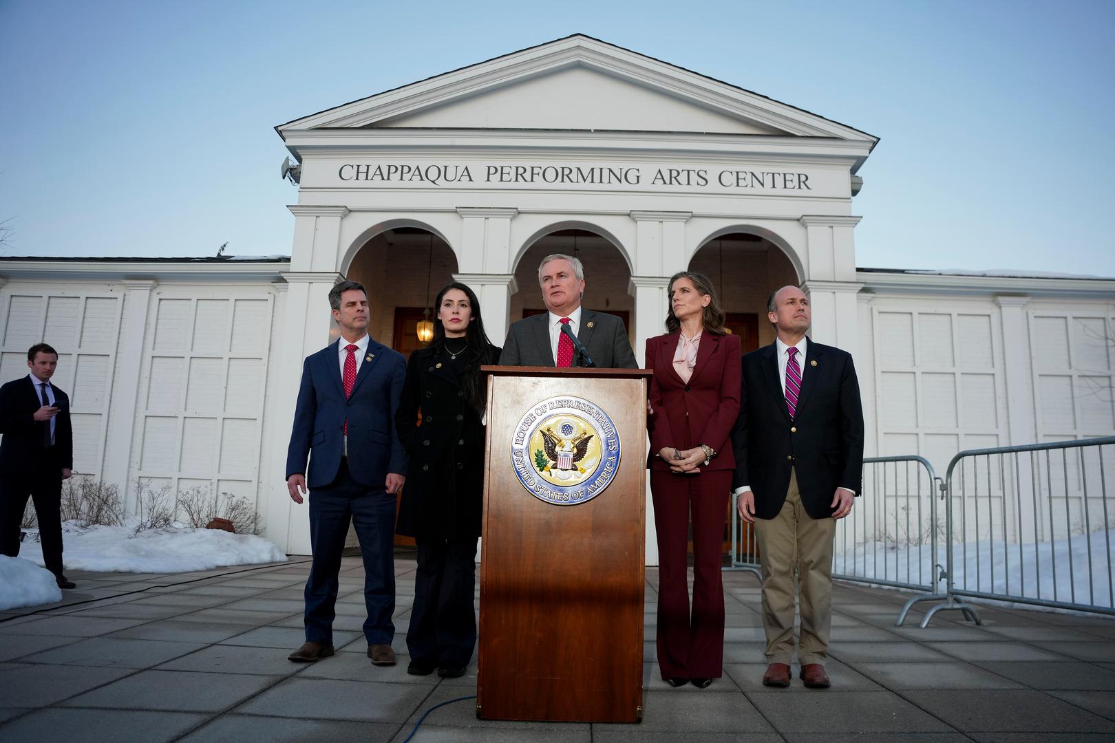 Republican House Committee members speak after six-hour Bill Clinton ...