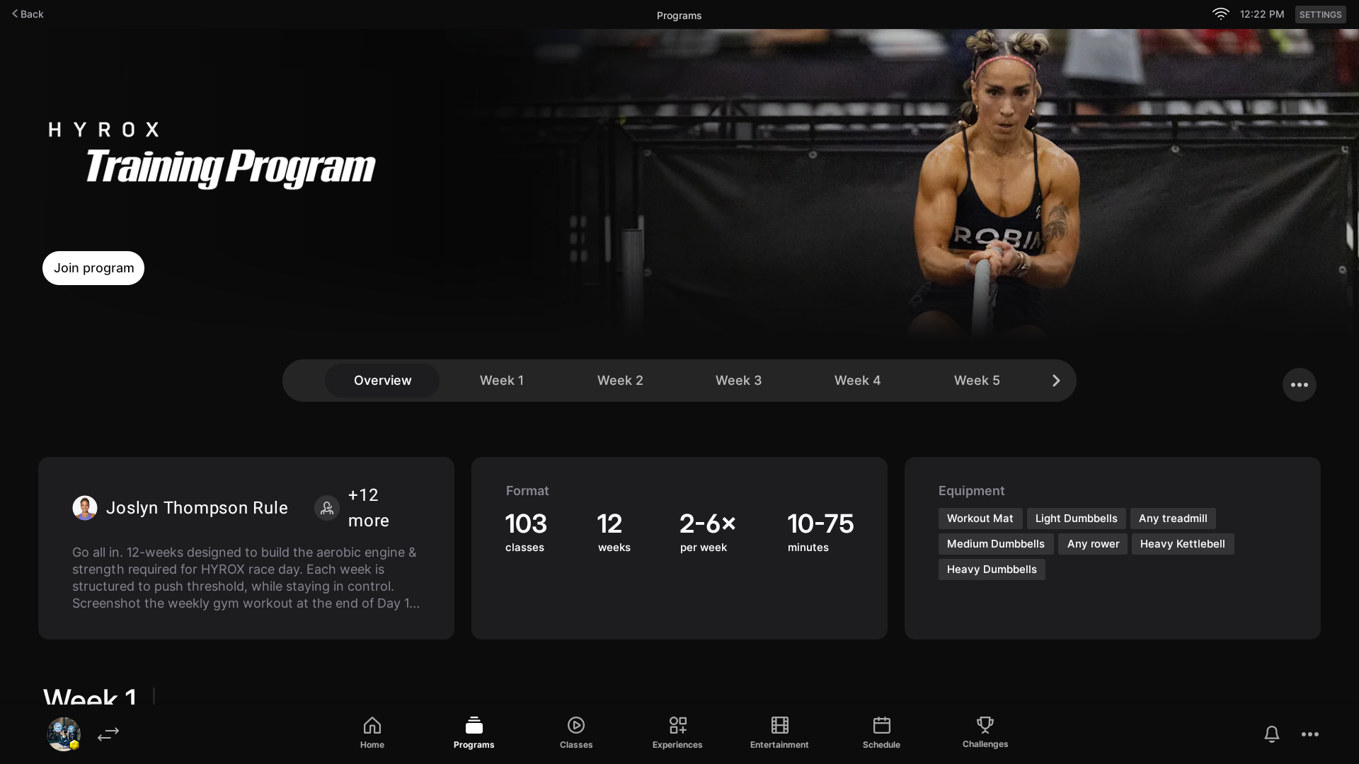 Peloton just launched a 12-week Hyrox training program