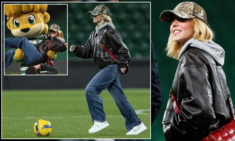 Bend it like Sweeney! Hollywood star shows off football skills during ...