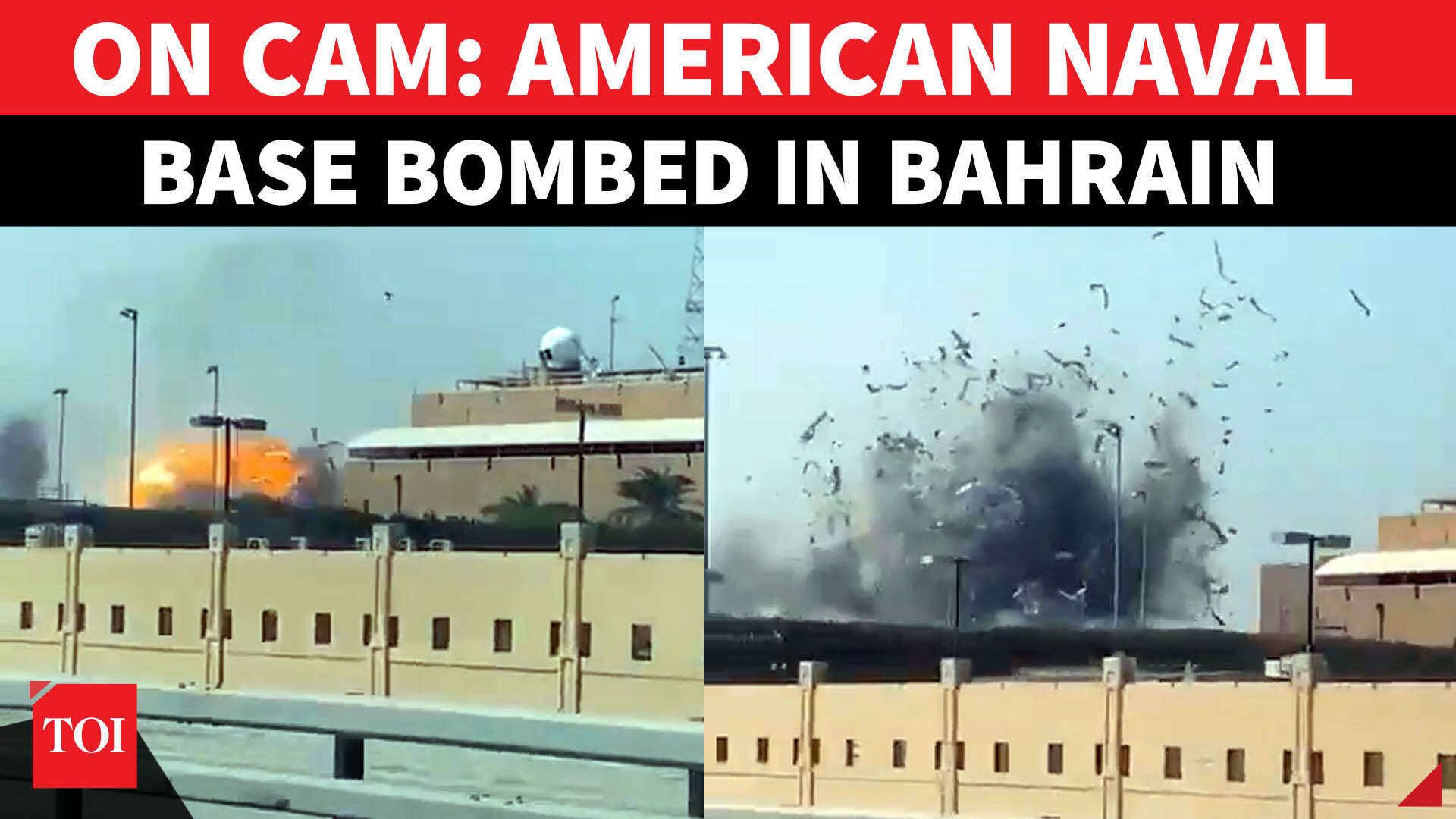 On cam: Iran bombs American naval base in Bahrain; air defences fail to ...