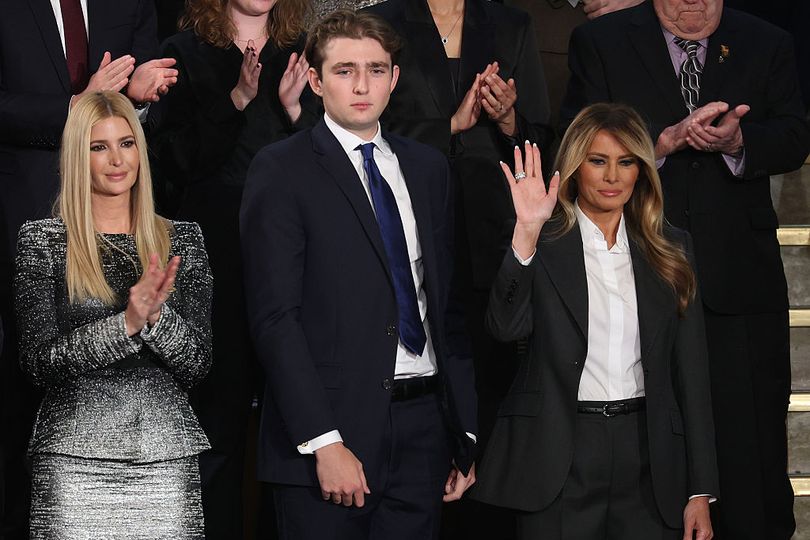 Barron transforming into younger Donald in stunning side-by-side comparison