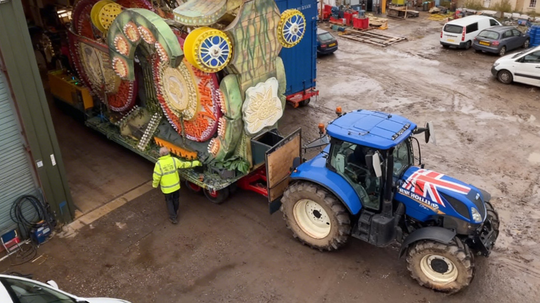 The logistics of moving a hundred foot carnival cart