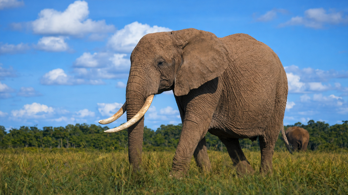 Majestic elephant in the wild