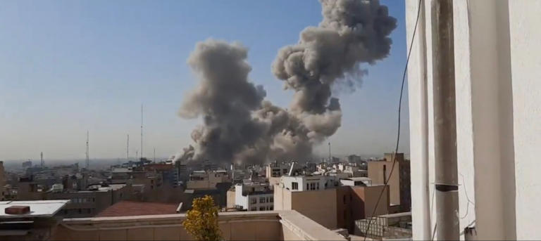 Video shows moment missiles rained down on Iran Supreme Leader’s ...