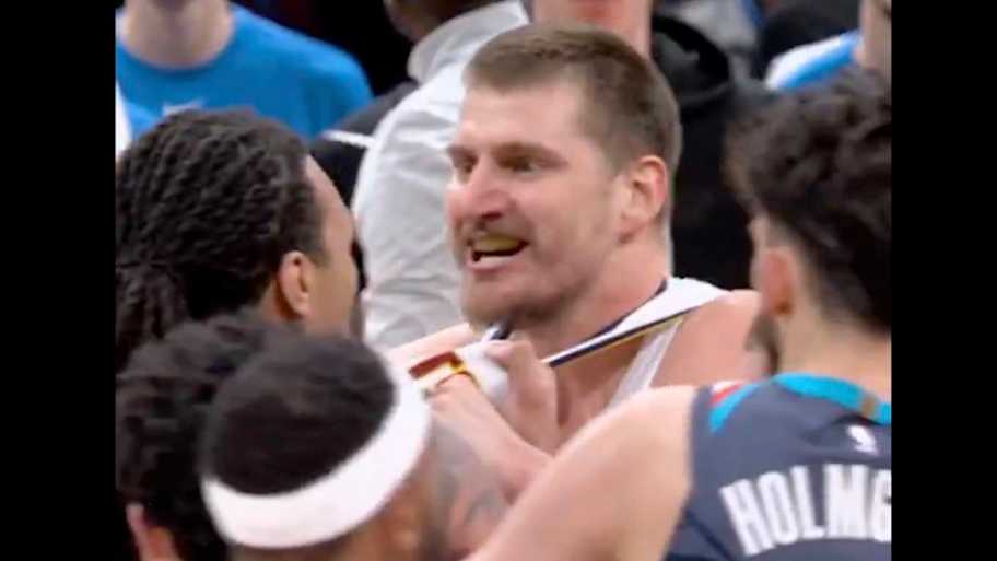 Nikola Jokic’s death stare during Lu Dort dust-up became an instant meme