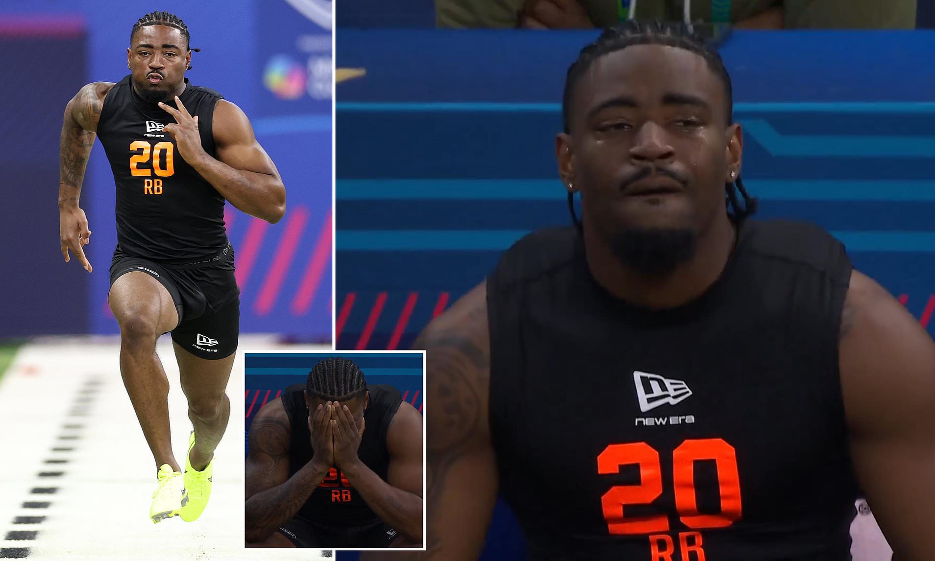 NFL draft prospect breaks down in tears after sensational combine ...