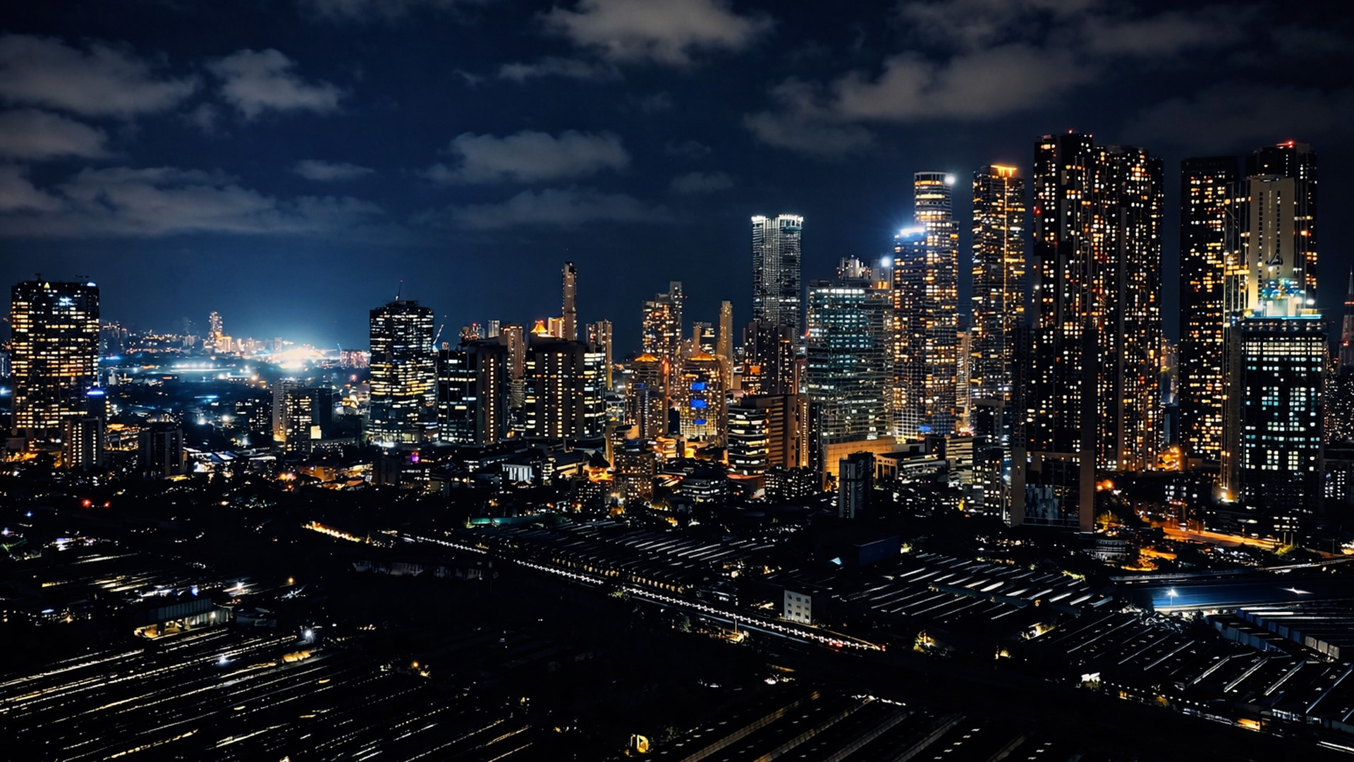 Mumbai financial capital in cinematic synthwave