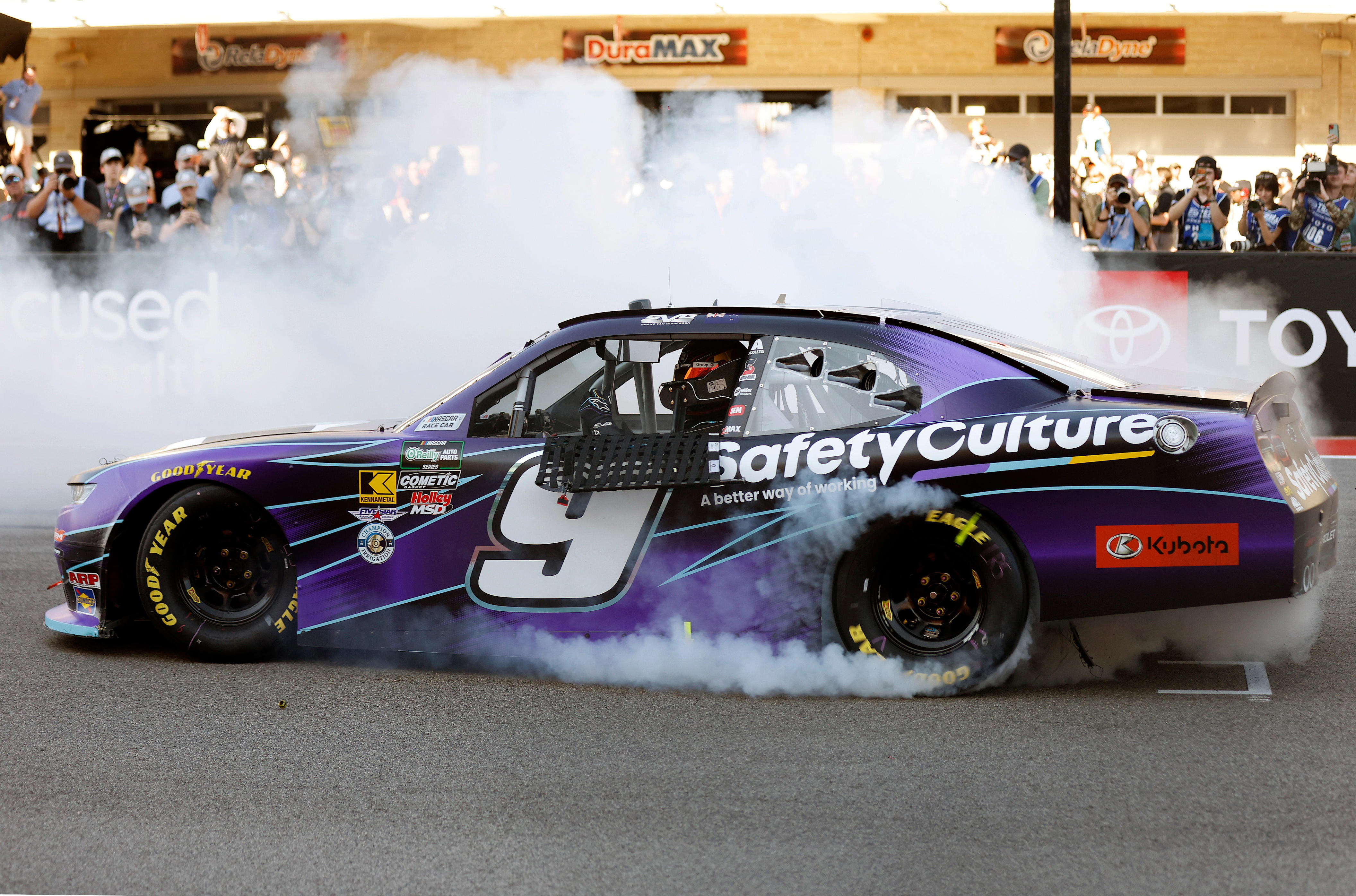 Shane van Gisbergen wins NASCAR O'Reilly race at COTA in February 2026
