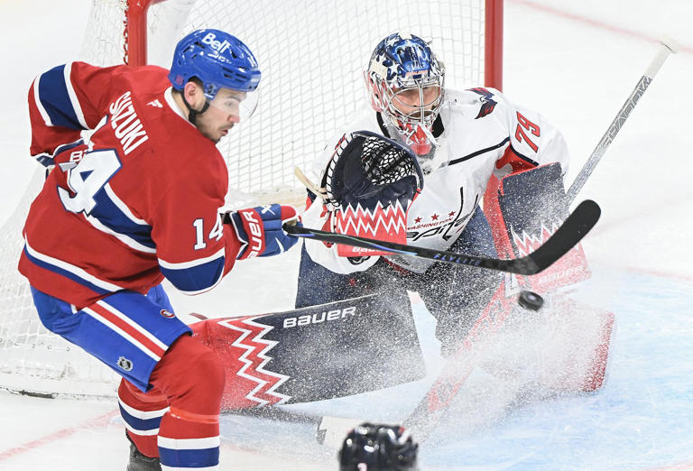 Caufield scores twice as Canadiens crush Capitals 6-2
