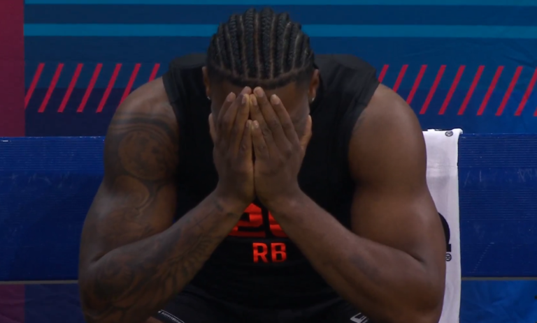 Mike Washington Jr. receiving support after emotional NFL combine moment