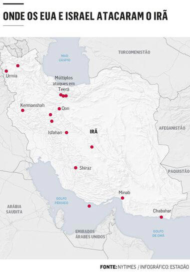 Veja em mapas os ataques realizados por EUA e Israel ao Irã e a ...