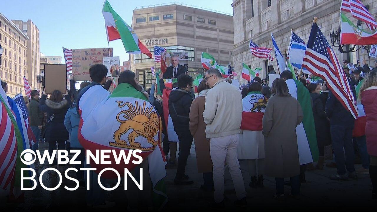 Iranians gather in Boston for rally to celebrate end of regime after US ...