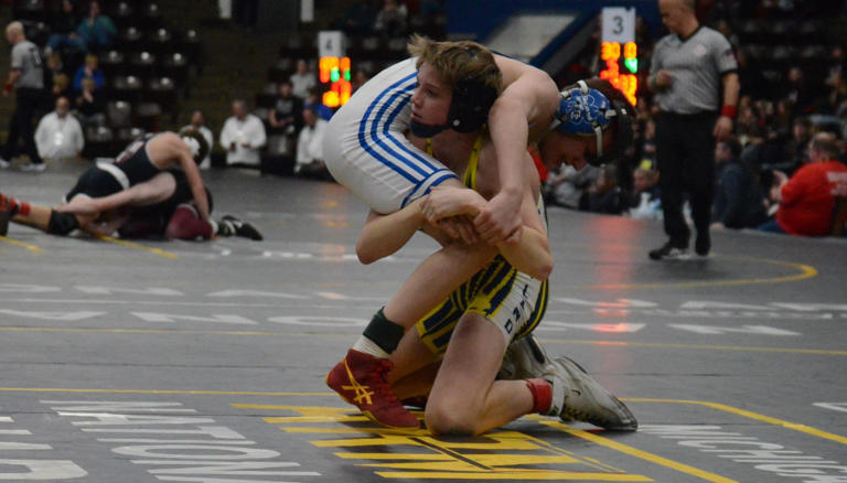 Old nemesis trips Hartland again in Division 1 state wrestling finals