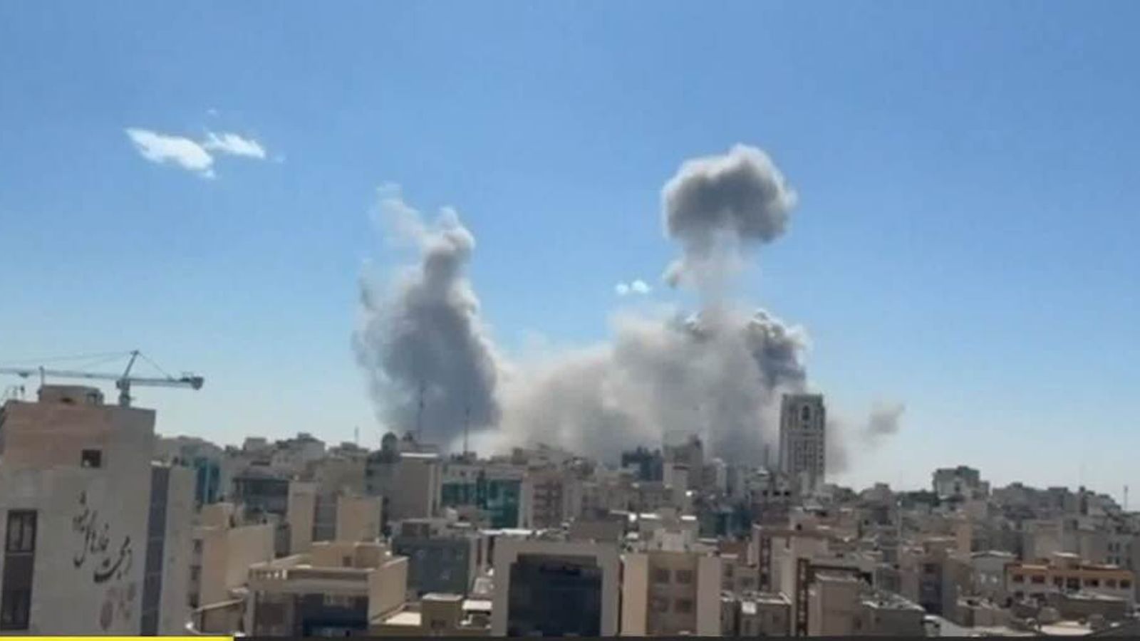 Giant explosion seen in Tehran