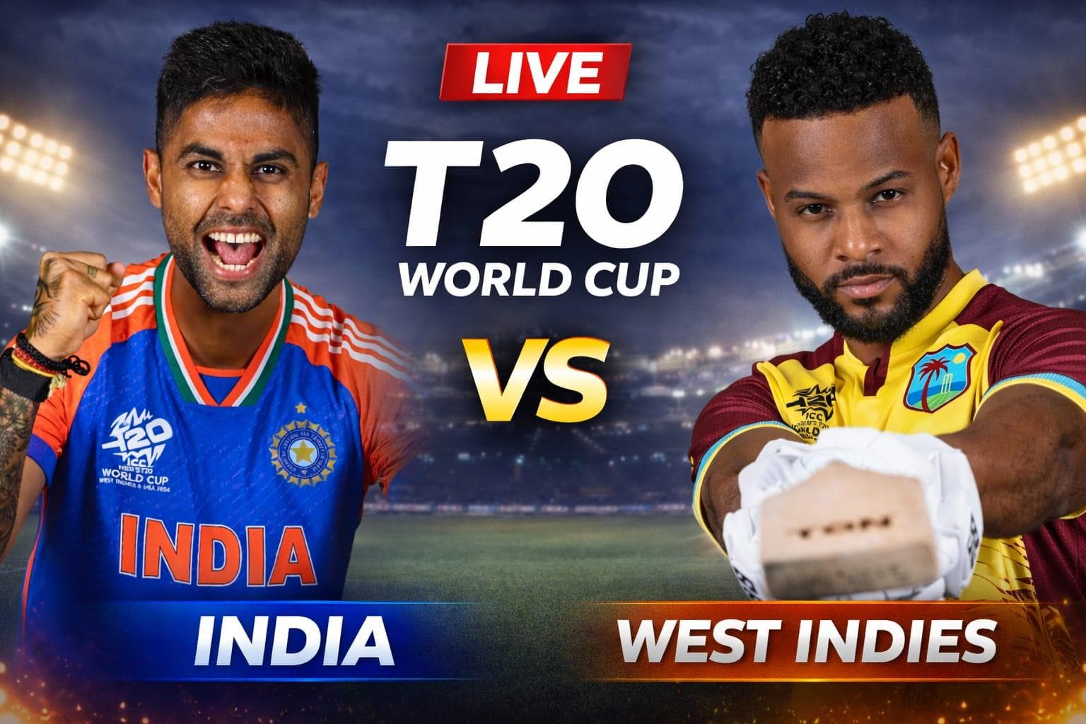 IND vs WI live score, T20 WC: Men in blue target T20 World Cup semi ...