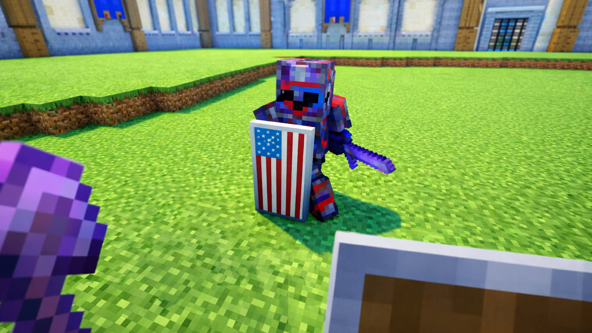 Practicing combat mechanics in Minecraft