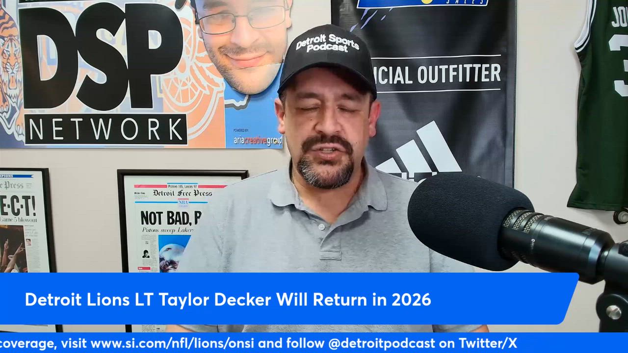 Detroit Lions LT Taylor Decker will return for 2026 NFL season