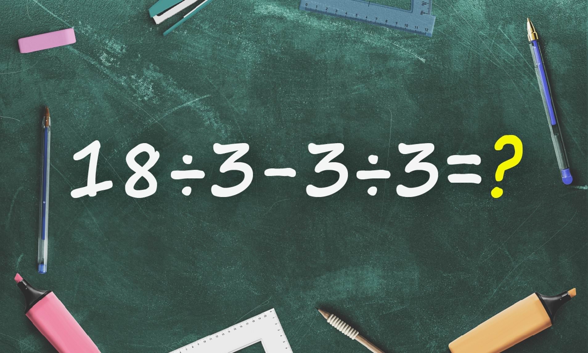 It's an easy-looking grade school equation but can you remember the ...