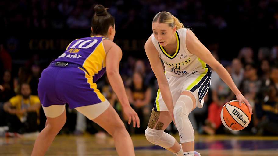 Who joined Dallas Wings star Paige Bueckers on All-Unrivaled First Team?