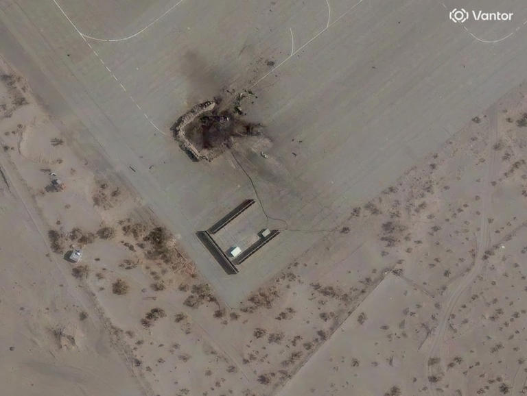 Satellite images show collapsed tunnels, aftermath of Iran strike