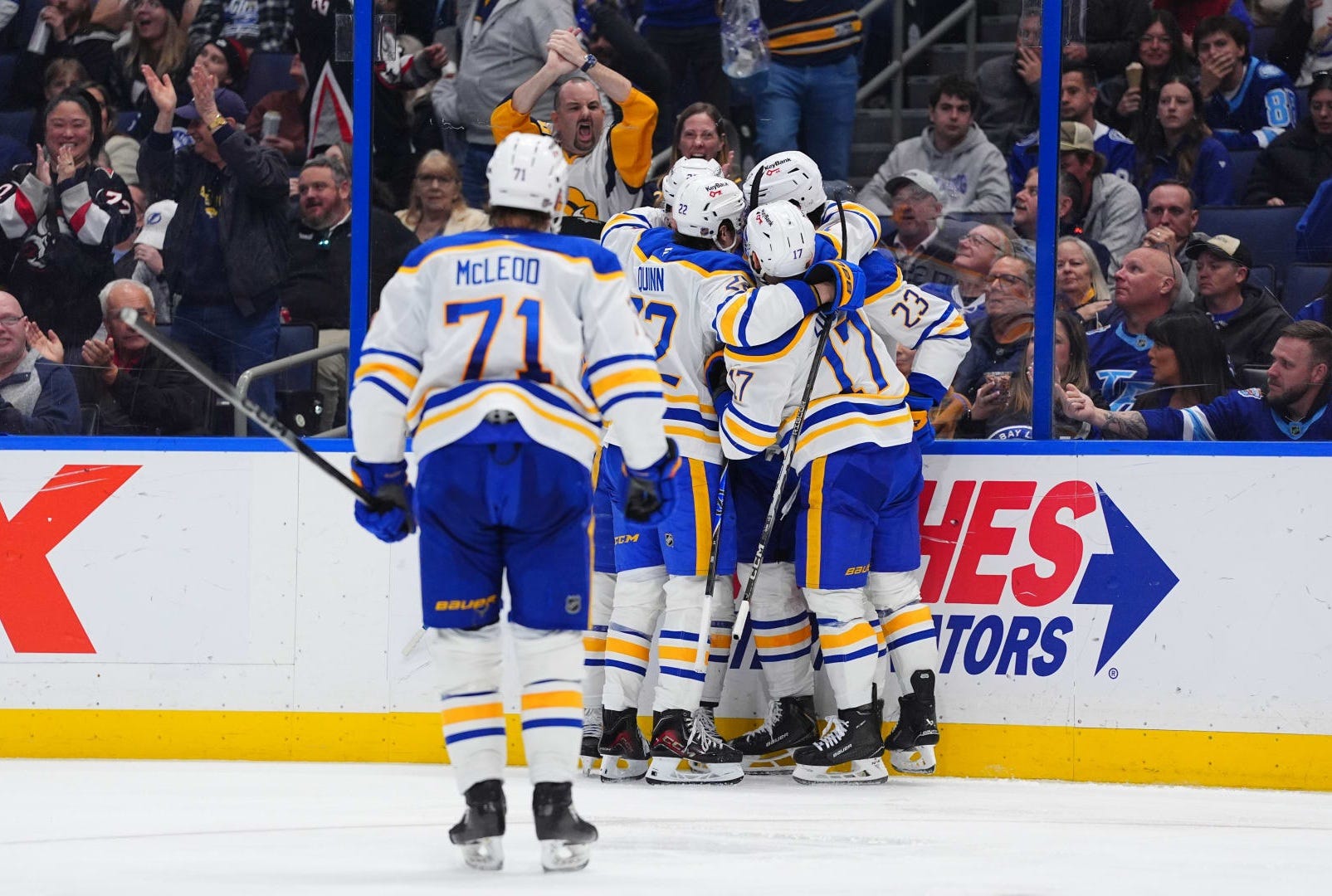 Four-goal first period aids Sabres in rout of Lightning