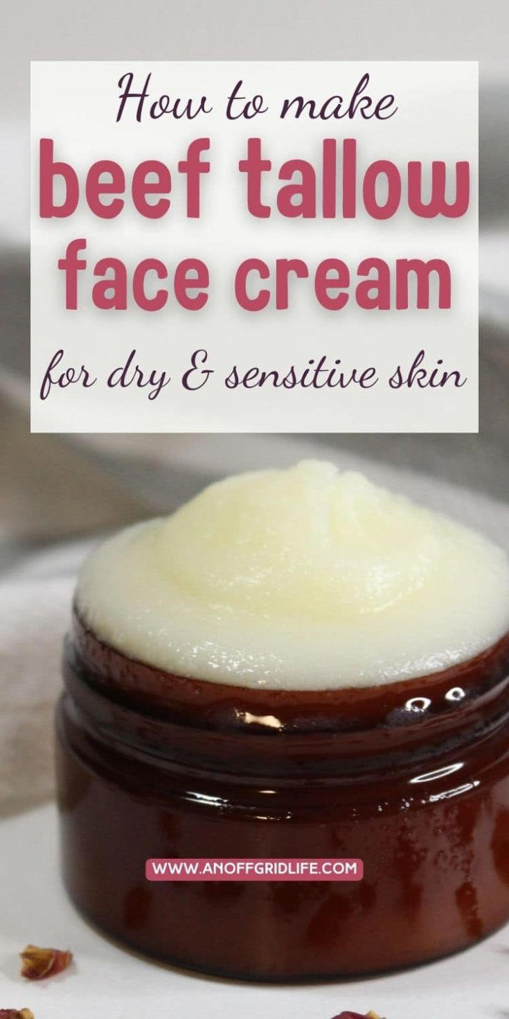 DIY beef tallow face cream
