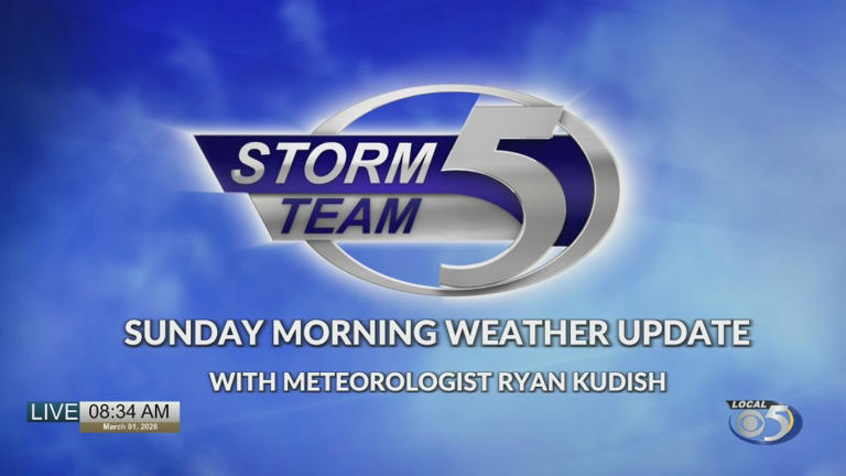 Few showers south this morning, breezy and warm northeast Wisconsin Sunday