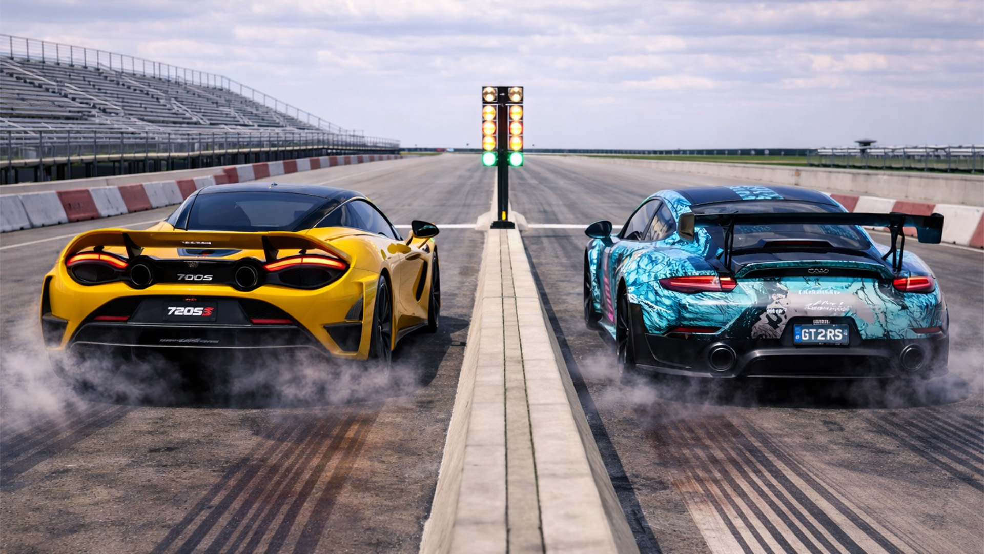 830 HP Porsche 911 GT2RS vs McLaren 720S Drag Race