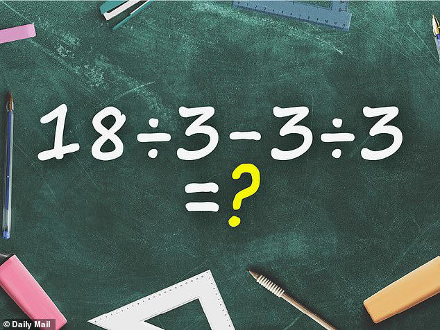 It's an easy-looking grade school equation but can you remember the ...
