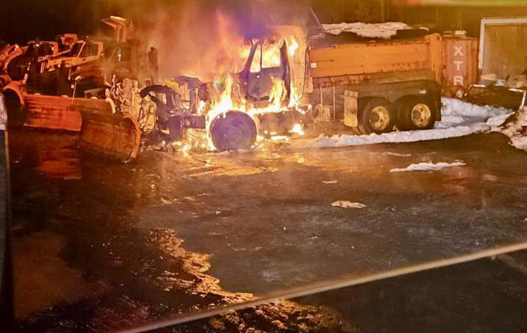 2 snow plow trucks destroyed by fire in Lakeville after blizzard work
