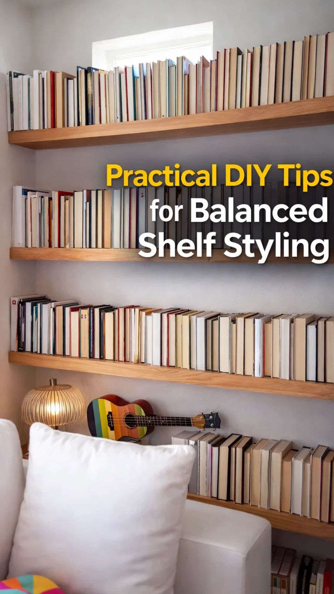 Practical DIY tips for balanced shelf styling