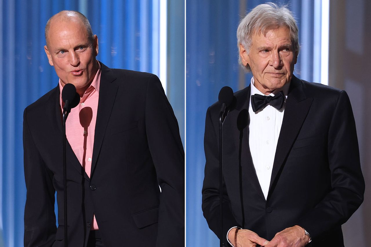 Woody Harrelson roasts Harrison Ford during Life Achievement Award ...