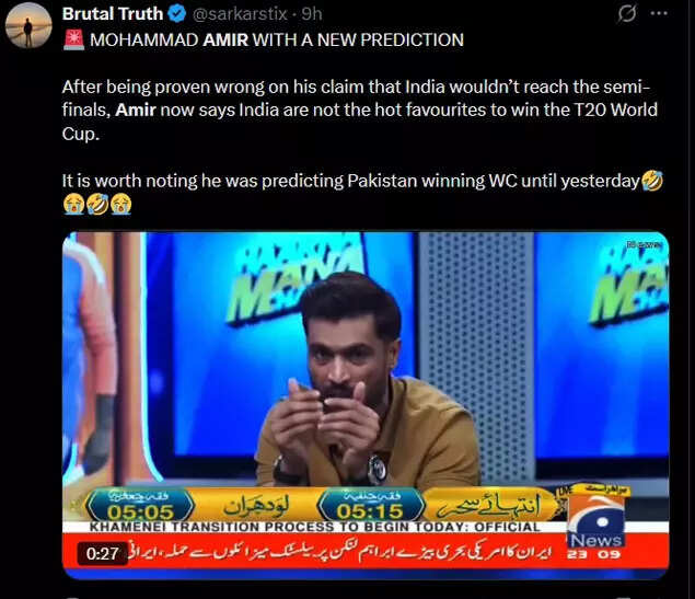 Fans troll Mohammad Amir after India make T20 World Cup semifinals