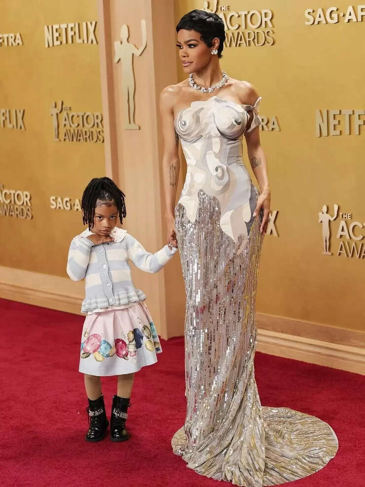 Teyana Taylor’s daughter Rue steals spotlight at 2026 Actor Awards ...