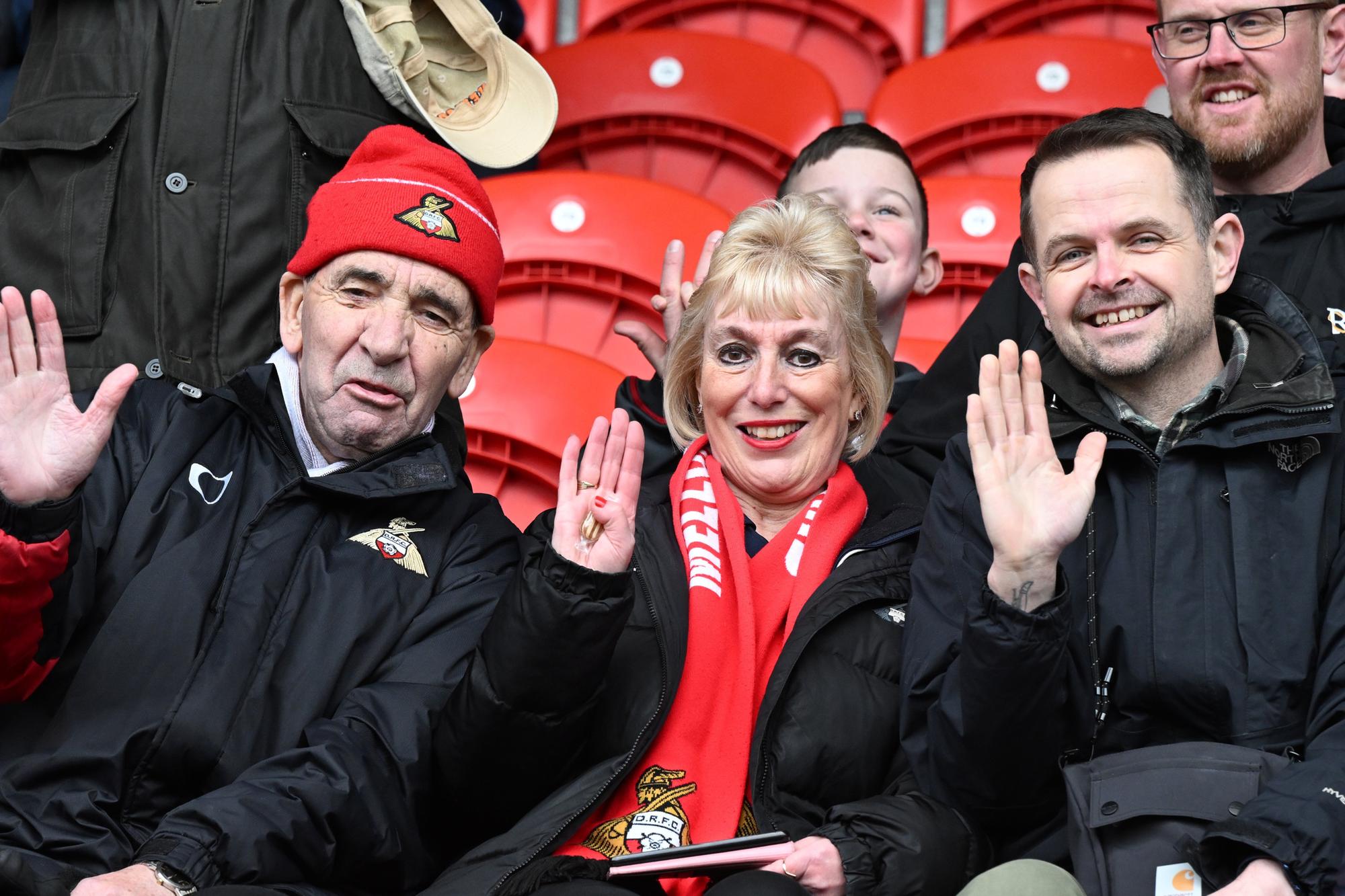 Who can you spot in Doncaster Rovers fan gallery from Cardiff City game?