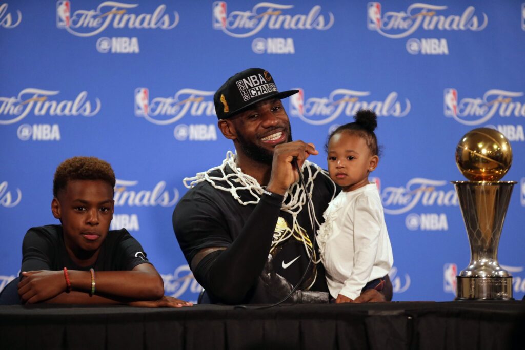 Watch: LeBron James and daughter Zhuri go viral in adorable courtside ...