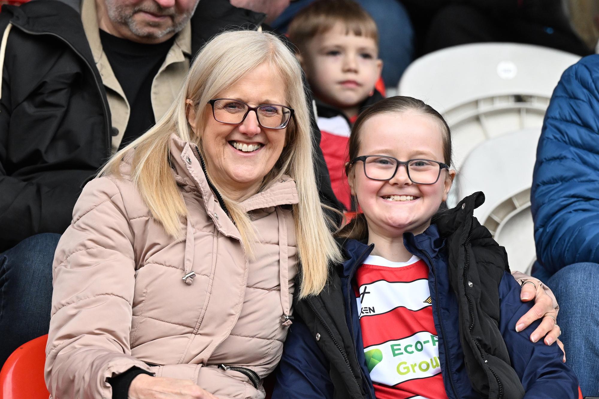 Who can you spot in Doncaster Rovers fan gallery from Cardiff City game?