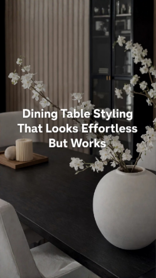 Dining table styling that looks effortless but works
