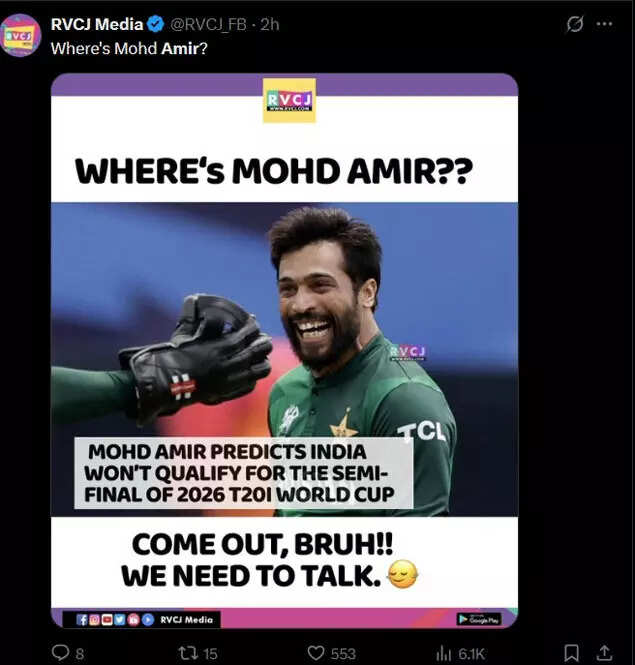 Fans troll Mohammad Amir after India make T20 World Cup semifinals