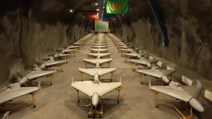 Iran reveals underground drone, missile storage facility