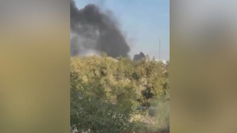 Smoke rising from US embassy in Kuwait City