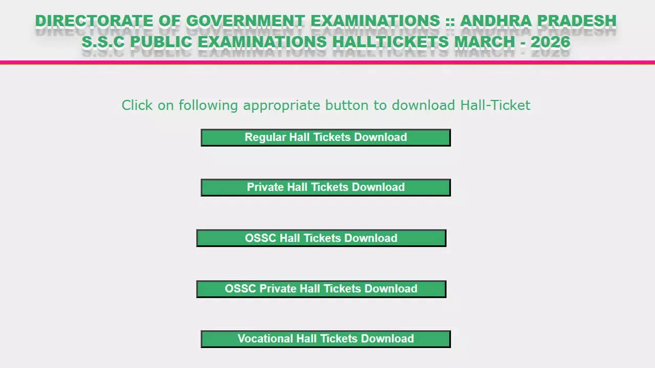 AP SSC hall tickets 2026 released on bse.ap.gov.in; download class 10 ...