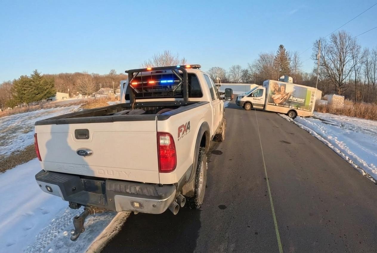 Ford F-250 vs. box truck