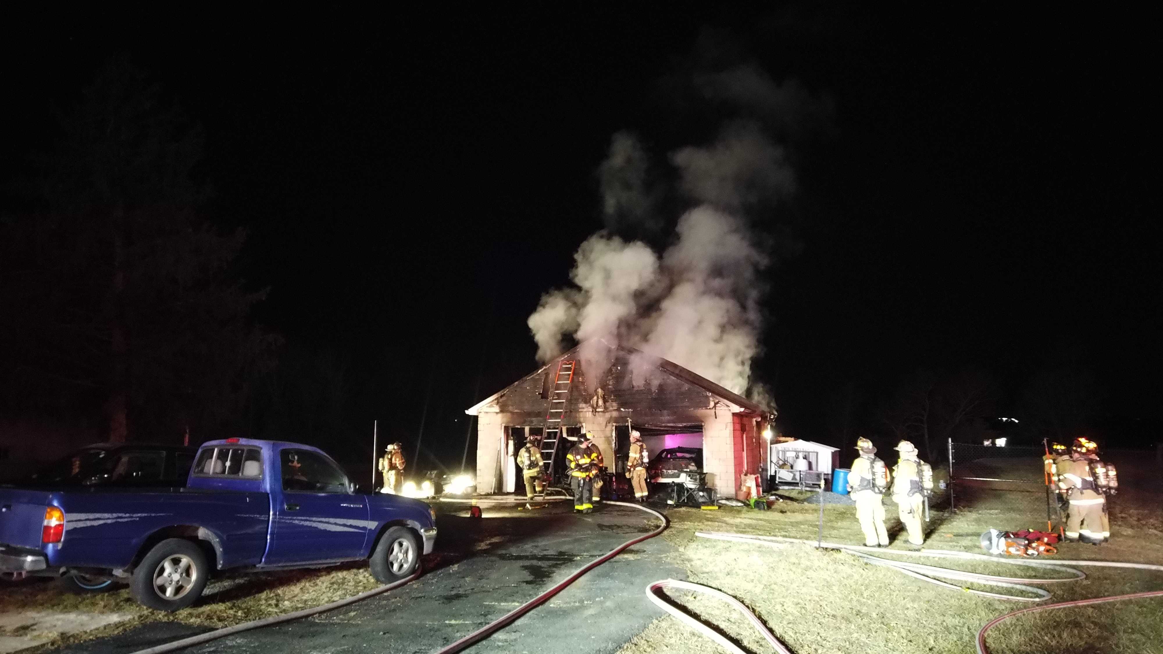 Firefighter taken to hospital after propane heater sparks vehicle fire ...